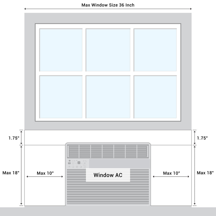Breeze Stop Window AC Air Conditioner side Panels insulation White ...