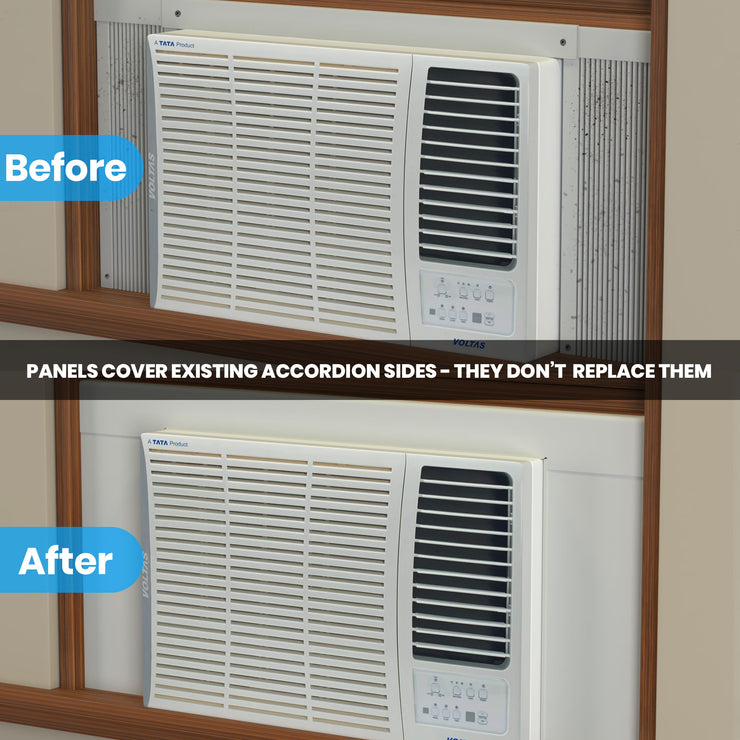 Breeze Stop Window AC Air Conditioner side Panels insulation White ...